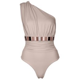 Sea Me Swim Badeanzug 'MONACO Ros&eacute;gold Edition' Damen Gr&ouml;&szlig;e S beigemeliert