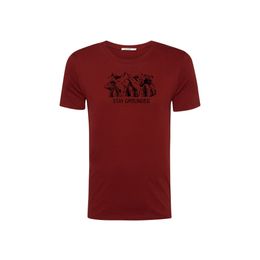 Greenbomb T-Shirt 'Animal Stay Grounded' Herren Gr&ouml;&szlig;e XL dunkelrot