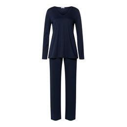 Hanro Pyjama Damen Gr&ouml;&szlig;e S dunkelblau Winterkleid