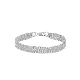 Elli Armband, Basic Ketten, 5-lagig Damen Gr&ouml;&szlig;e 19 silber