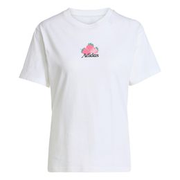 adidas Sportswear Funktionsshirt 'Farmers Market Strawberry Graphic' Damen Gr&ouml;&szlig;e XL/XXL hellgr&uuml;n / pastellrot / schwarz / wei&szlig;