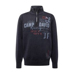 CAMP DAVID Pullover Herren Gr&ouml;&szlig;e XXL rauchblau / nachtblau / rot
