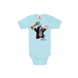 logoshirt Babybody mit Print Der kleine Maulwurf Jungen Gr&ouml;&szlig;e 50/56 hellblau
