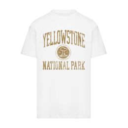 F4NT4STIC T-Shirt 'US National Parks Yellowstone Wyoming' Herren Gr&ouml;&szlig;e L gold / wei&szlig;