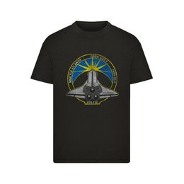 F4NT4STIC T-Shirt 'NASA STS 132 Atlantis Mission Badge Distressed' Jungen Gr&ouml;&szlig;e 122/128 mischfarben / schwarz