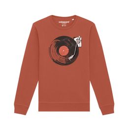 Watapparel Sweatshirt Herren Gr&ouml;&szlig;e M rostbraun / schwarz / wei&szlig;