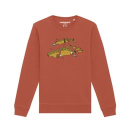 Watapparel Sweatshirt 'Gnome Footprint' Herren Gr&ouml;&szlig;e L rostbraun / mischfarben