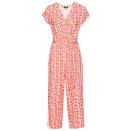 HECHTER PARIS Jumpsuit Damen Gr&ouml;&szlig;e XL orange / rosa / pastellpink / wei&szlig;