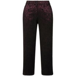 Ulla Popken Hose Damen Gr&ouml;&szlig;e 52 lila / schwarz