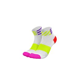 Incylence Sportsocken Damen Gr&ouml;&szlig;e 35/38 neongelb / orchidee / rot / wei&szlig;