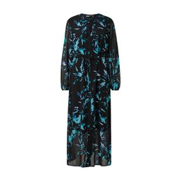comma, COMMA Blusenkleid Damen Gr&ouml;&szlig;e 36 blau / schwarz Winterkleid