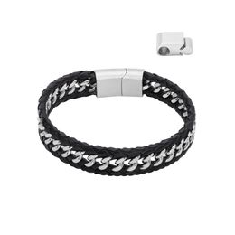 Heideman Armband 'Henny' Herren Gr&ouml;&szlig;e 19 schwarz / silber