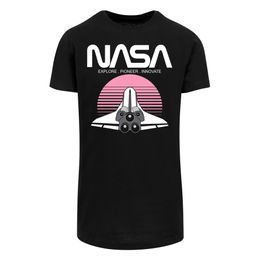 F4NT4STIC T-Shirt 'NASA Space Shuttle Sunset' Herren Gr&ouml;&szlig;e 4XL eosin / schwarz / wei&szlig;