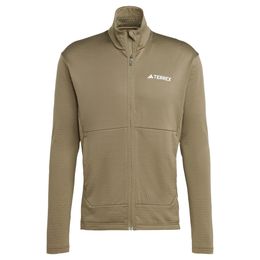 adidas terrex Funktionsfleecejacke Herren Gr&ouml;&szlig;e S oliv / wei&szlig;