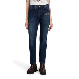 Cartoon Regular Fit-Jeans mit Strass Damen Gr&ouml;&szlig;e 29 blue denim
