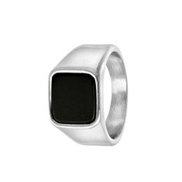 Lucardi Ring Herren Gr&ouml;&szlig;e 69 schwarz / silber