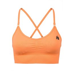 Gorilla Wear Sport-BH 'Olivia' Damen Gr&ouml;&szlig;e S/M orange / schwarz