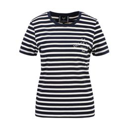 19V69 Italia T-Shirt 'Bella Marina' Damen Gr&ouml;&szlig;e L navy / goldgelb / magenta / wei&szlig;