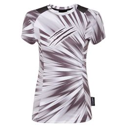Plein Sport T-Shirt 'Scratch' Damen Gr&ouml;&szlig;e XXL grau / dunkelgrau / wei&szlig;