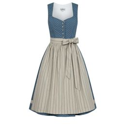 Trachtenhof N&uuml;bler Dirndl 'Midi Dirndl Felicitas' Damen Gr&ouml;&szlig;e 46 blau