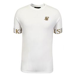 SikSilk T-Shirt Herren Gr&ouml;&szlig;e M sepia / wei&szlig;