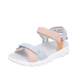 Rieker Sport Trekkingsandale Damen Gr&ouml;&szlig;e 43 beige / hellblau / apricot / dunkelorange