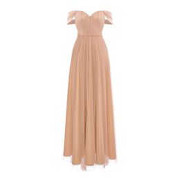 Acob A Porter Abendkleid Damen Gr&ouml;&szlig;e 38 beige Winterkleid