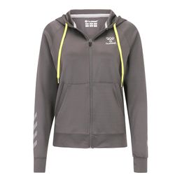 Hummel Sportsweatjacke Damen Gr&ouml;&szlig;e XXL grau / schwarz