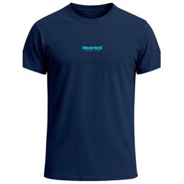 Neverless Shirt 'Beach Club Palme' Herren Gr&ouml;&szlig;e XS blau