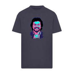 F4NT4STIC T-Shirt 'TV Times Jeremy Beadle 1982 Pop Art' Herren Gr&ouml;&szlig;e XXL aqua / anthrazit / pink / schwarz