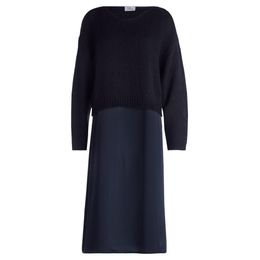 Robe L&eacute;g&egrave;re Kleid Damen Gr&ouml;&szlig;e 42 dunkelblau Winterkleid
