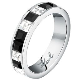 K by KARL LAGERFELD Karl Lagerfeld Ring Damen Gr&ouml;&szlig;e 52 schwarz / silber