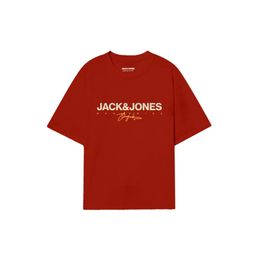 Jack & Jones Jack & Jones Junior T-Shirt 'JORCanggu' Jungen Gr&ouml;&szlig;e 128 pastellblau / orange / blutrot