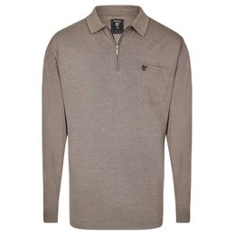 Hajo Poloshirt Herren Gr&ouml;&szlig;e XXL taupe / schwarz