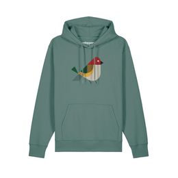 Watapparel Sweatshirt ' Vogel ' Herren Gr&ouml;&szlig;e M gr&uuml;n / mischfarben
