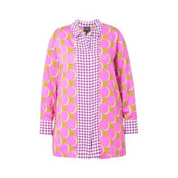 Ulla Popken Bluse Damen Gr&ouml;&szlig;e XXL/XXXL goldgelb / lila / pink / wei&szlig;