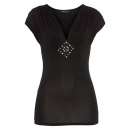 Melrose T-Shirt Damen Gr&ouml;&szlig;e L schwarz / silber