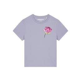 Watapparel T-Shirt 'Blume' Damen Gr&ouml;&szlig;e L gr&uuml;n / flieder / pink
