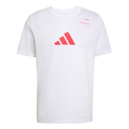 adidas Performance Funktionsshirt 'Padel Category' Herren Gr&ouml;&szlig;e S rot / wei&szlig;