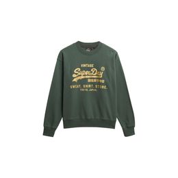 Superdry & Co Sweatshirt Damen Gr&ouml;&szlig;e XS gold / dunkelgr&uuml;n