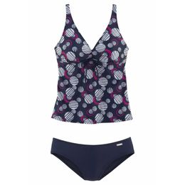 Lascana B&uuml;gel-Tankini Damen Gr&ouml;&szlig;e S navy / dunkelpink / wei&szlig;
