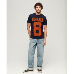 Superdry & Co T-Shirt 'Osaka' Herren Gr&ouml;&szlig;e S marine / orange