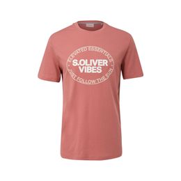 s.Oliver T-Shirt Herren Gr&ouml;&szlig;e XL orange / pfirsich / wei&szlig;