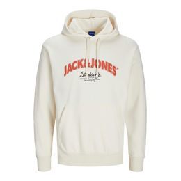Jack & Jones Jack & Jones Sweatshirt 'JORBRONX' Herren Gr&ouml;&szlig;e XS orangerot / schwarz / wollwei&szlig;