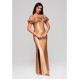 Ombre Abendkleid 'Dorotea' Damen Gr&ouml;&szlig;e 34 gold Winterkleid