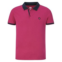 Jan Vanderstorm Poloshirt ' Lavrans ' Herren Gr&ouml;&szlig;e 7XL nachtblau / pink