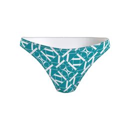 Calvin Klein Swimwear Bikinihose Damen Gr&ouml;&szlig;e XXL cyanblau / wei&szlig;
