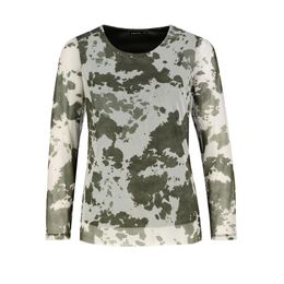 Sublevel Shirt Damen Gr&ouml;&szlig;e M khaki / wei&szlig;