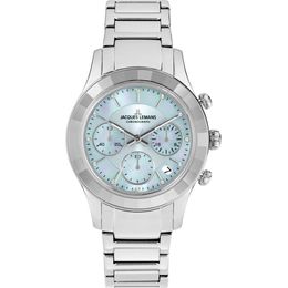 Jacques Lemans Analoguhr Damen Gr&ouml;&szlig;e One Size pastellblau / silber / transparent