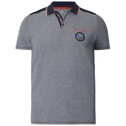 Jan Vanderstorm Poloshirt ' Noltti ' Herren Gr&ouml;&szlig;e L grau / blutrot / schwarz